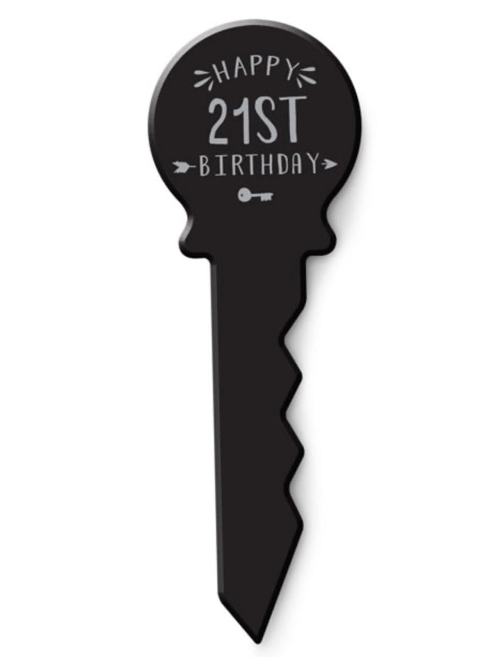 21st birthday keepsake signing black and silver key – acengravingandgifts